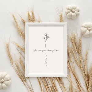 You Can Grow Through This Printable Poster Inspirational Quote Digital ...