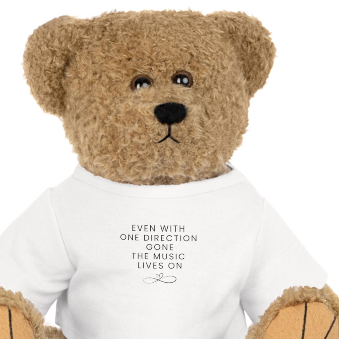 One Direction Music Plush Toy: Bear With Quote T-shirt - Etsy