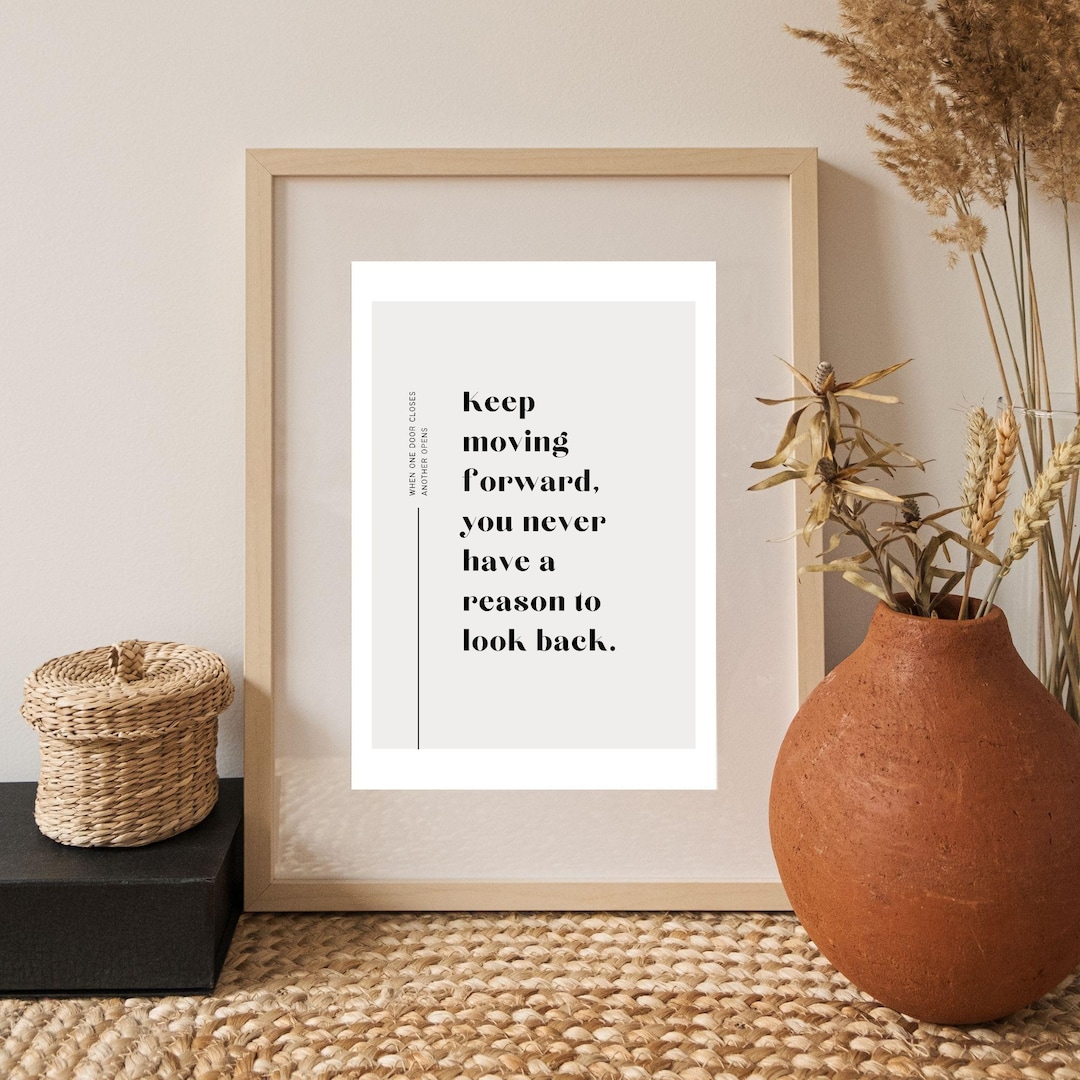 Keep Moving Forward Printable Poster Motivational Quote Digital ...