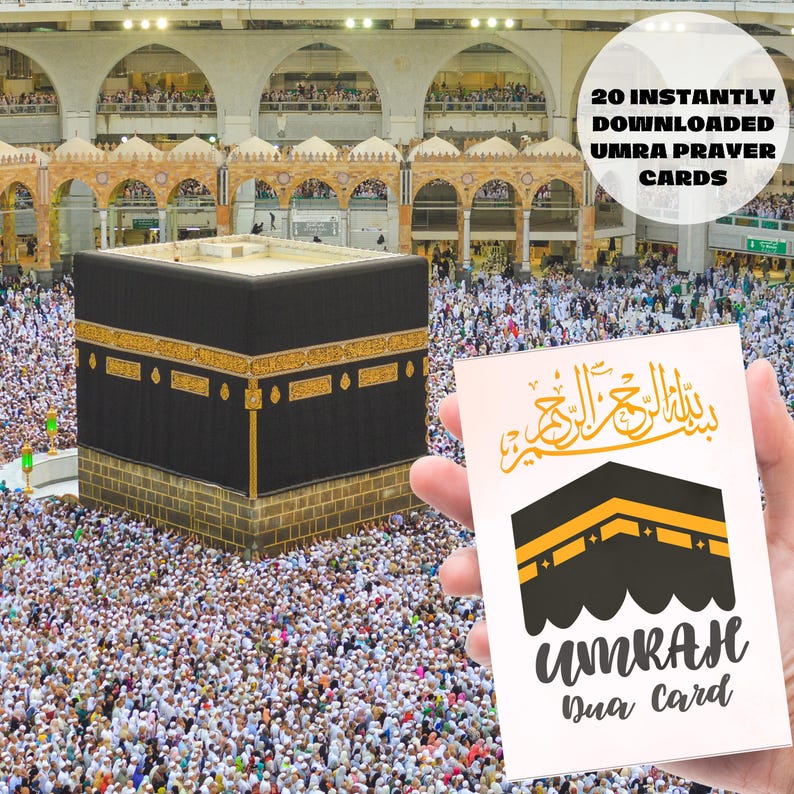 Umrah Cards, Printable Umrah Prayers, Printable Prayer Cards, Digital ...