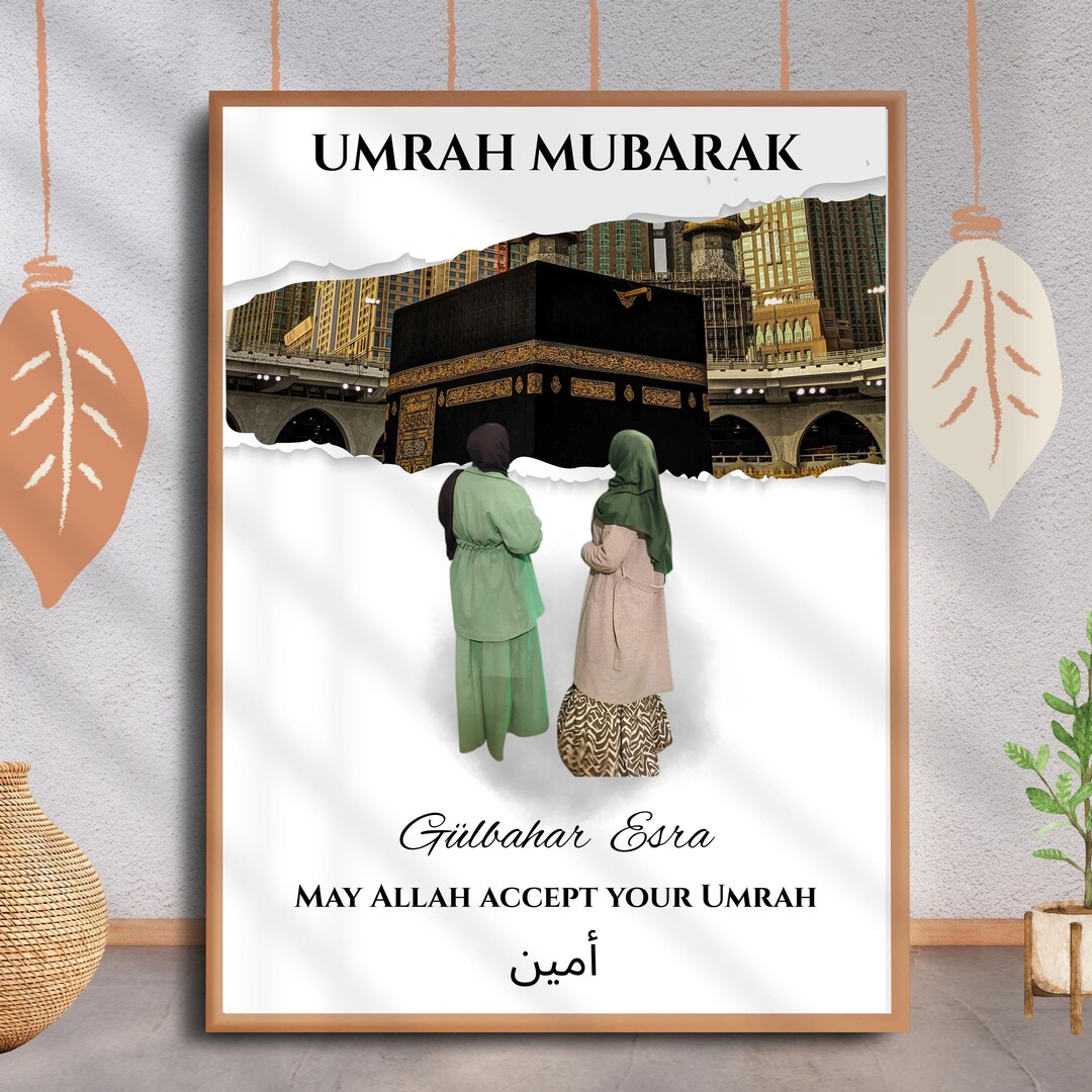 Personalized Umrah Mubarak Design – Umrah Mubarak With Real Photo ...