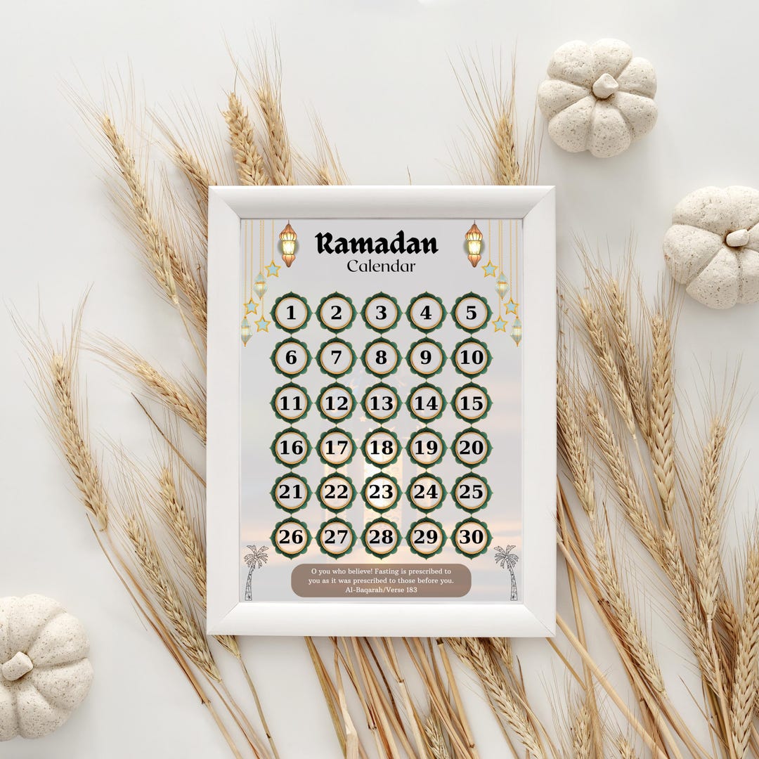Ramadan Calendar Digital Download, Ramadan Imsakiye, Ramadan Decoration ...