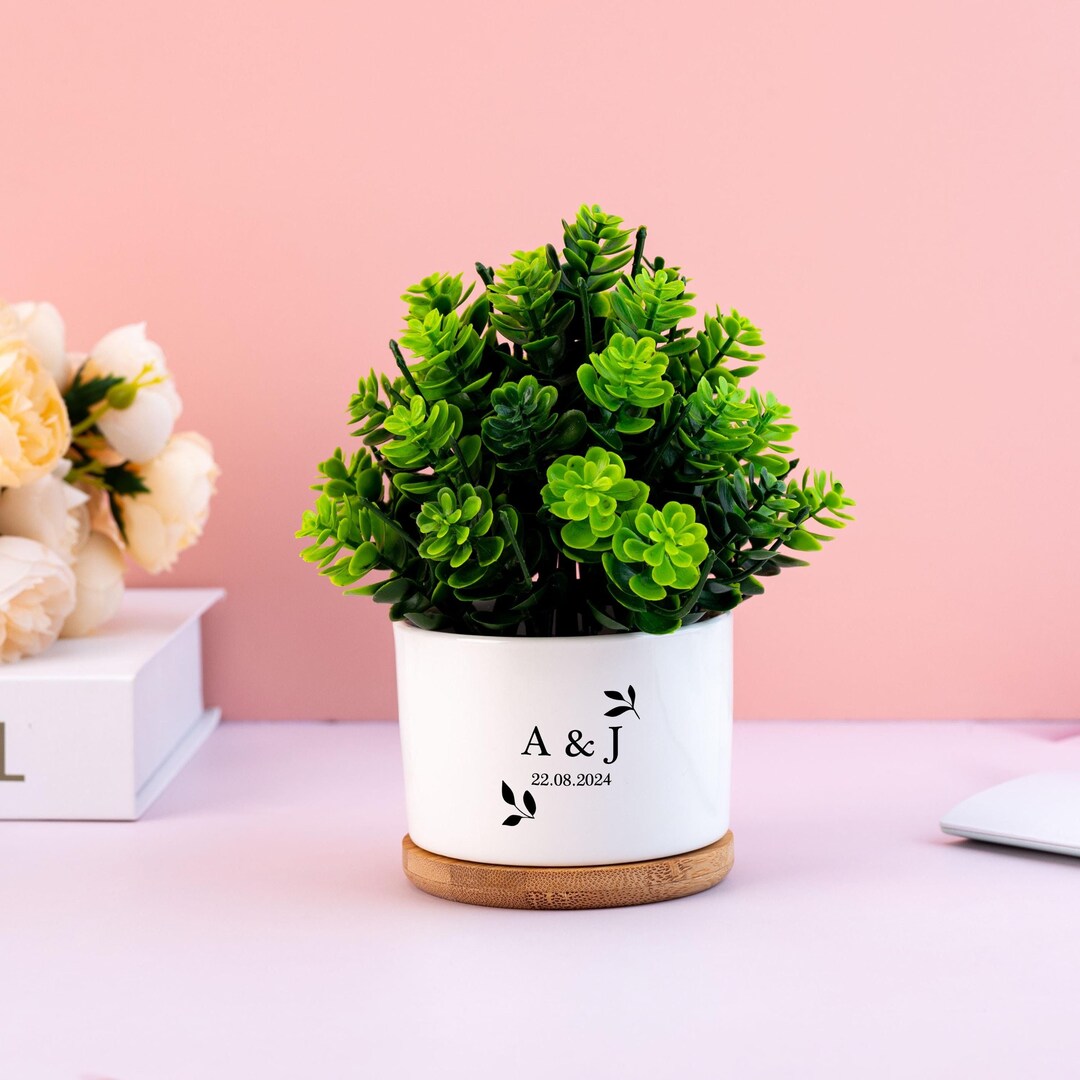 Personalized Wedding Gift for Couple, Planter Engagement Gift ...