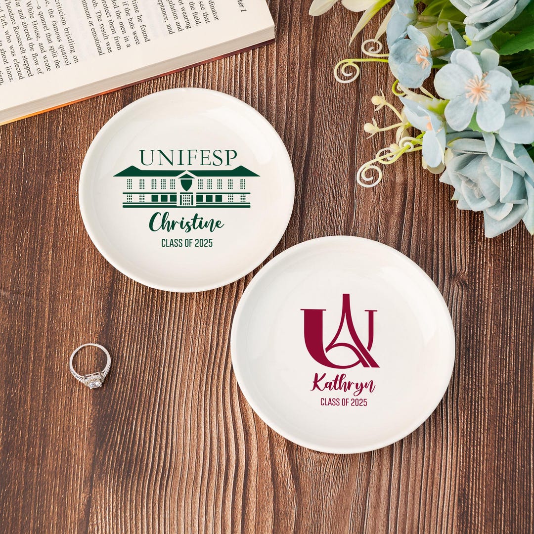 Custom Graduation Gift for Her,university Logo Trinket Ring Dish,class ...
