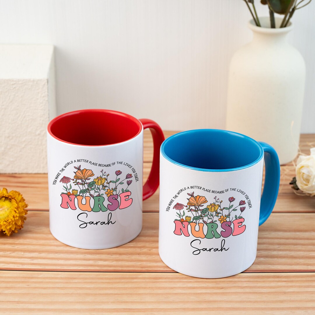 Personalised Nurse Mug With Name,custom Nhs Nurse Thank You Gift,coffee ...