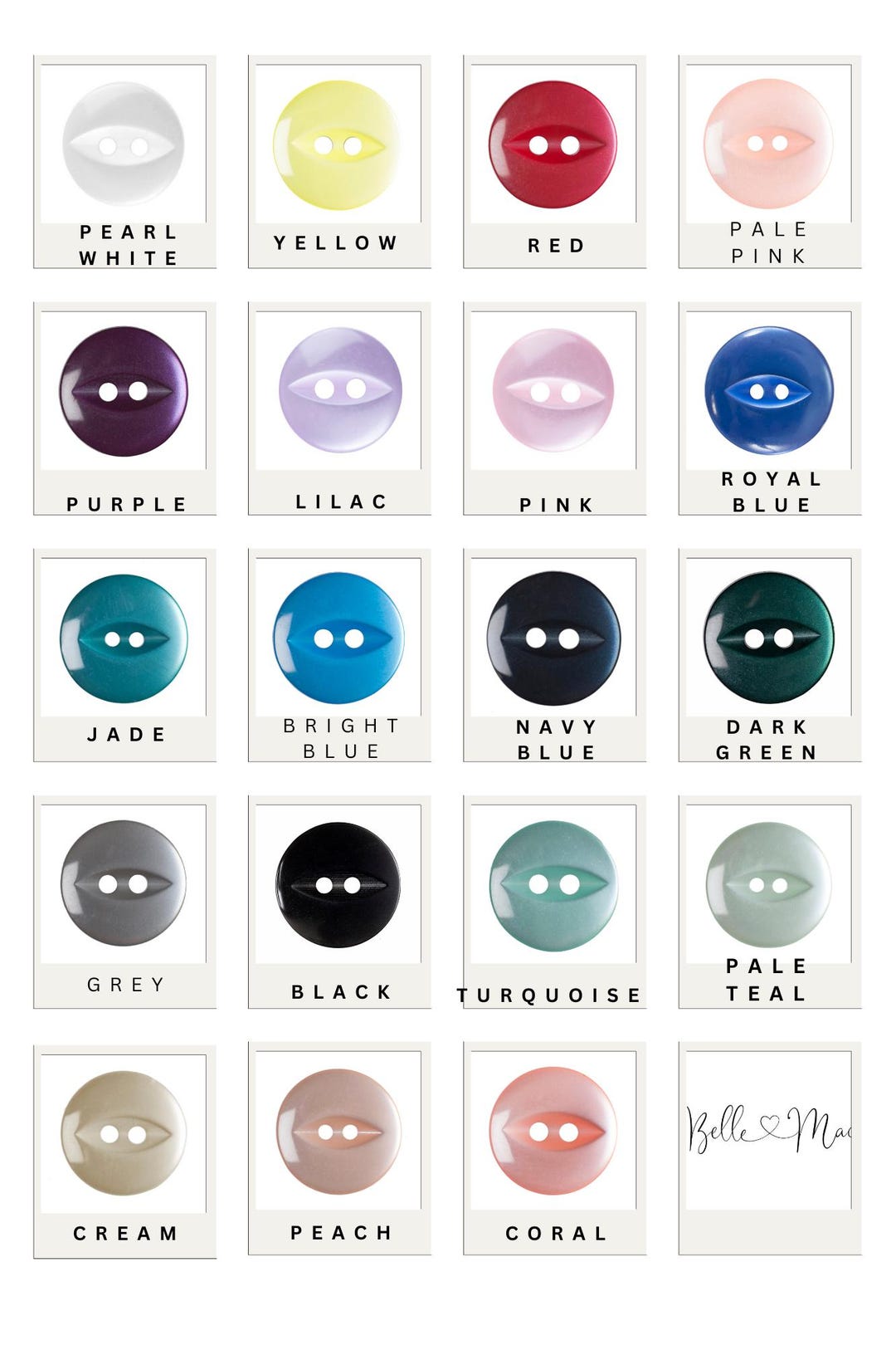 Pack of 10 Buttons: Fish Eye, 11mm/14mm/16mm/19mm for Knitting Sewing ...