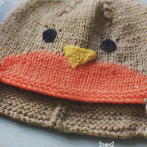 PDF Knitting Pattern Robin Redbreast Hat, DK Yarn Required, Baby 0-6 6 ...
