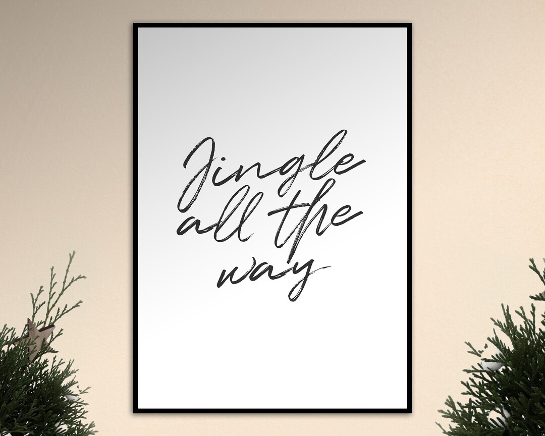 Christmas Song Lyrics Quote Poster, Santa Claus, December, Serif, Wall ...