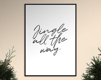 Christmas Song Lyrics Quote Poster, Santa Claus, December, Serif, Wall ...