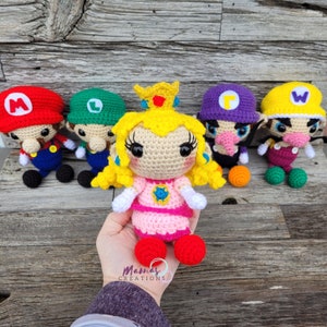 Tiny Gamers Amigurumi PDF Crochet Pattern Mamas Creations Mario Luigi ...