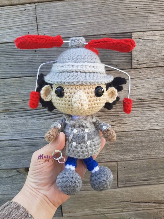 Toys & Games Tiny Inspector Gadget Amigurumi Crochet Doll 80s Cartoon ...