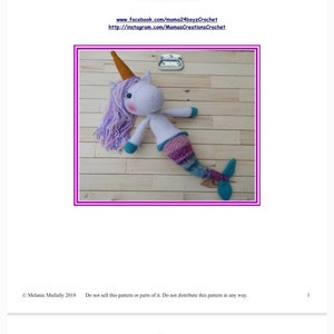 Mermacorn Pattern PDF Mermaid Unicorn - Etsy