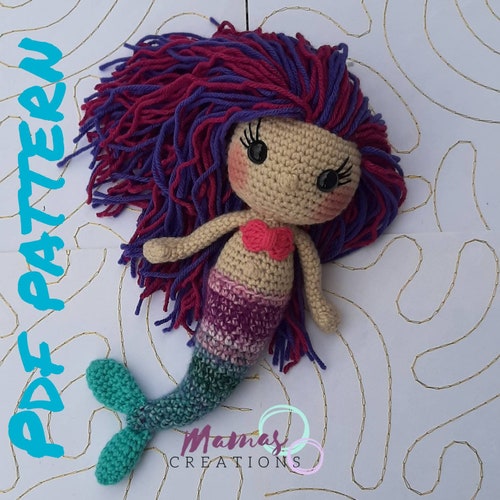 Rainbow Mermaid PDF Pattern Amigurumi Mermaid | Etsy