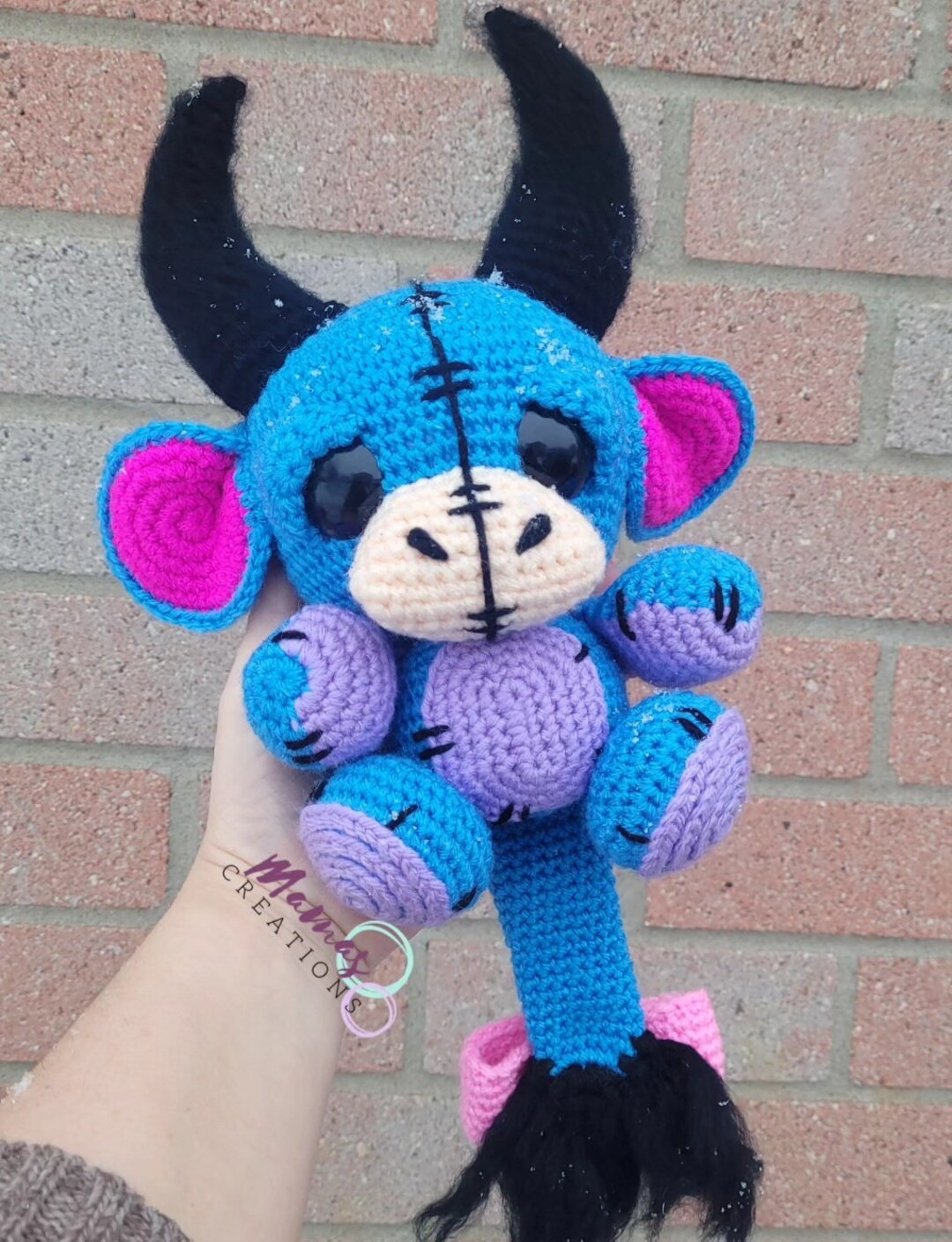 Eeyore Baphomet Amigurumi Crochet Doll Winnie the Pooh Horror - Etsy