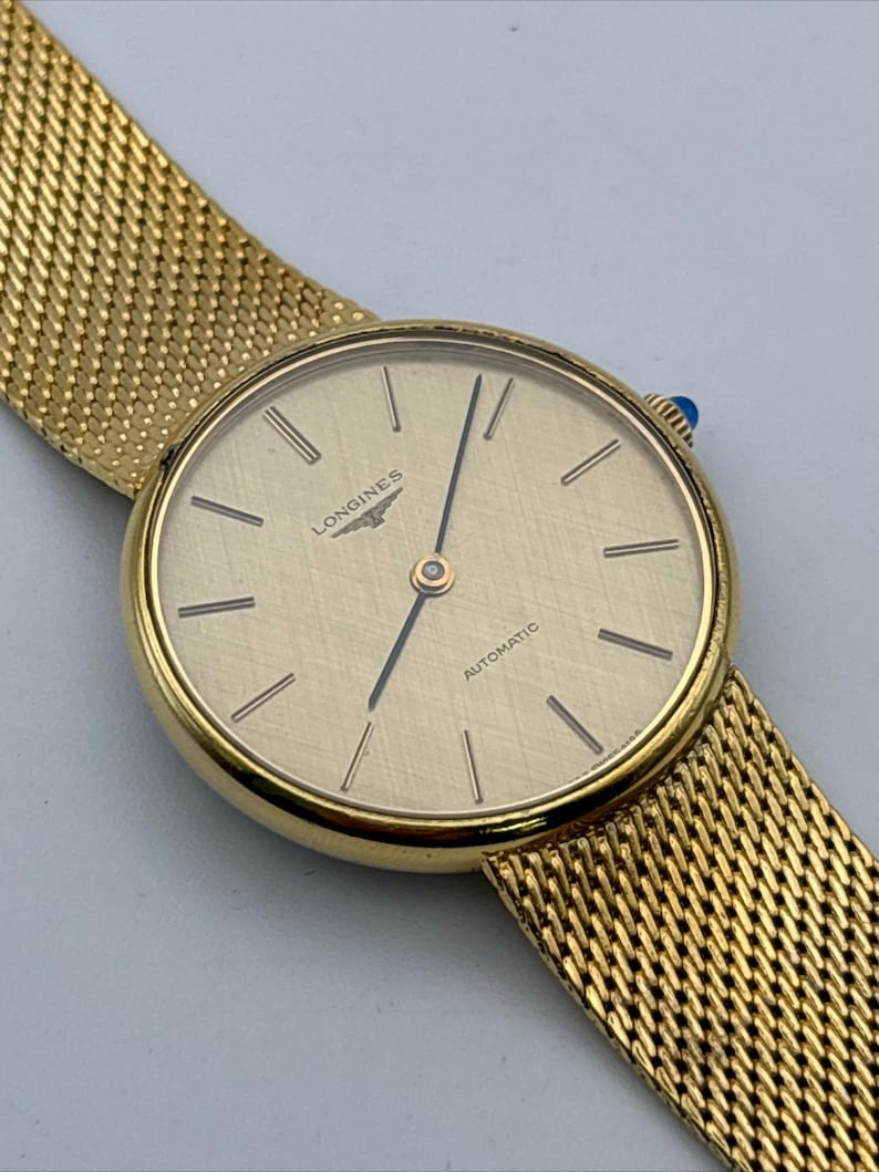 Longines Vintage Automatic Men Watch 18K Gold Plated - Etsy