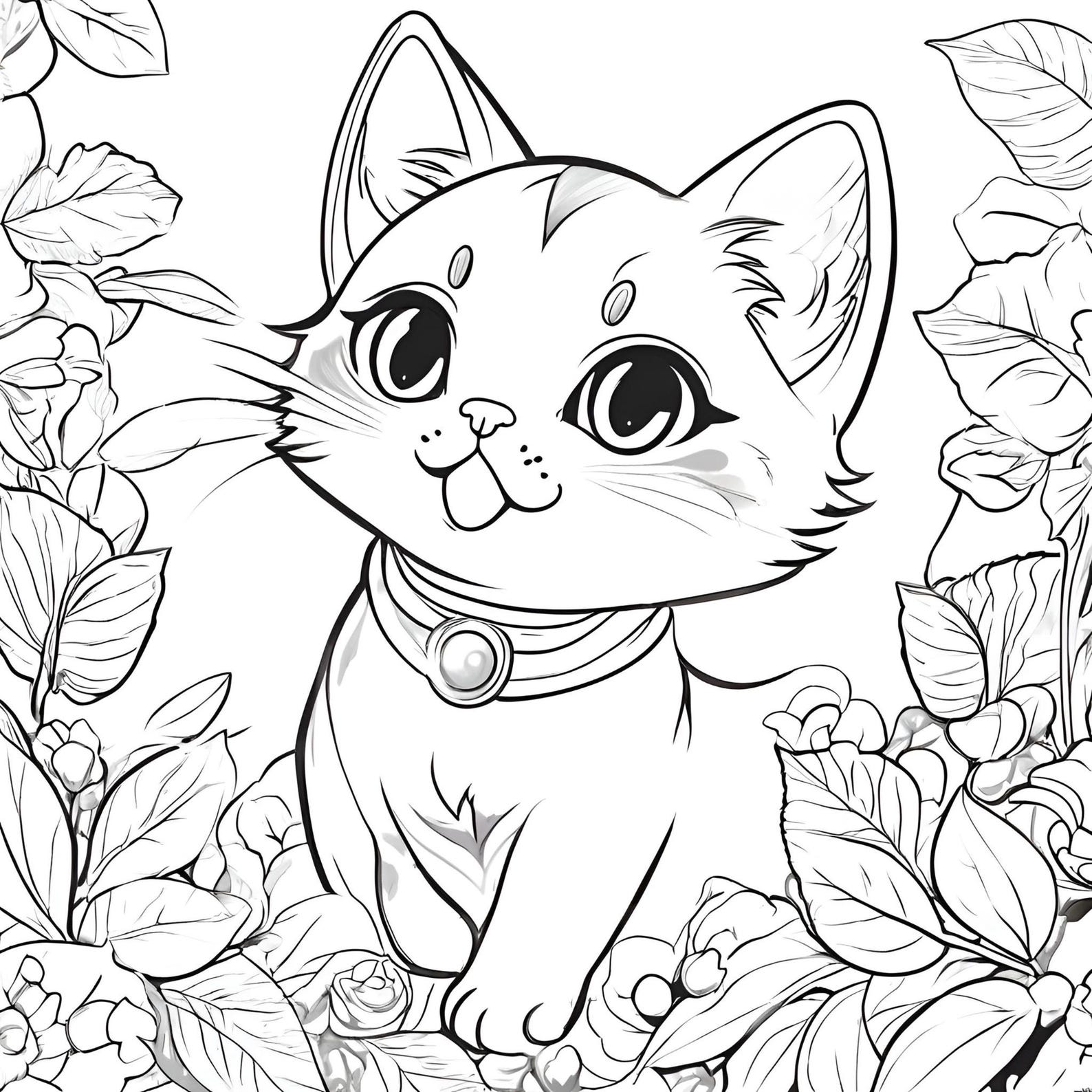 50 Cutest Cats Coloring Pages - Etsy