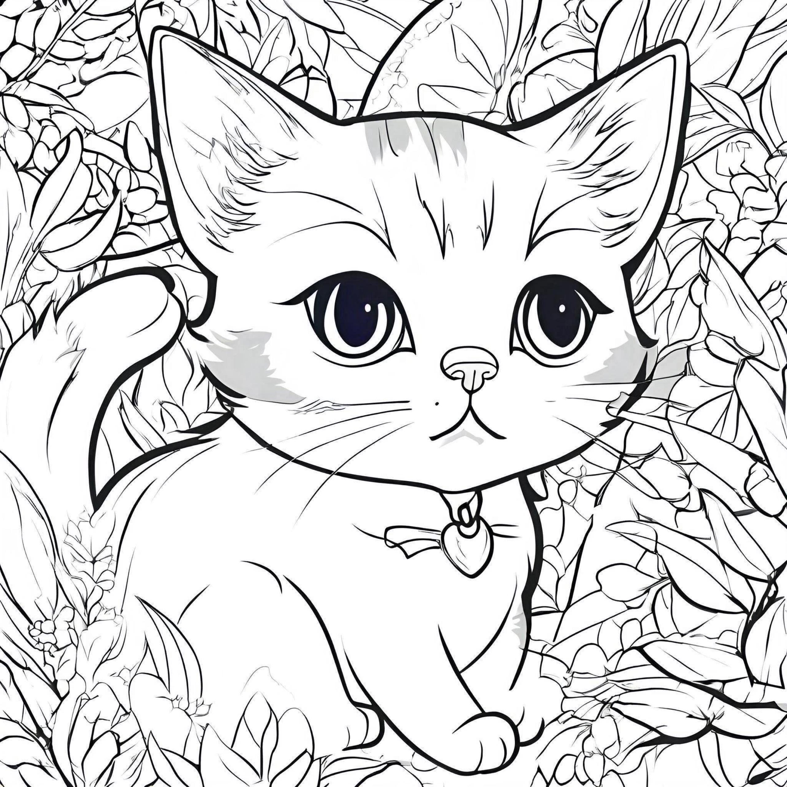 50 Cutest Cats Coloring Pages - Etsy