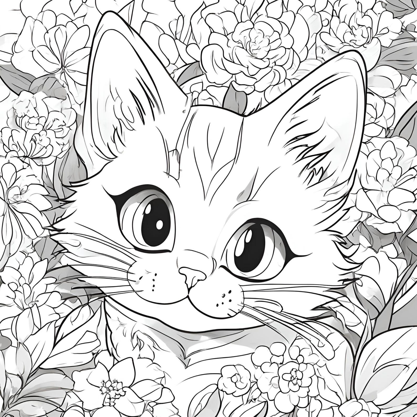50 Cutest Cats Coloring Pages - Etsy
