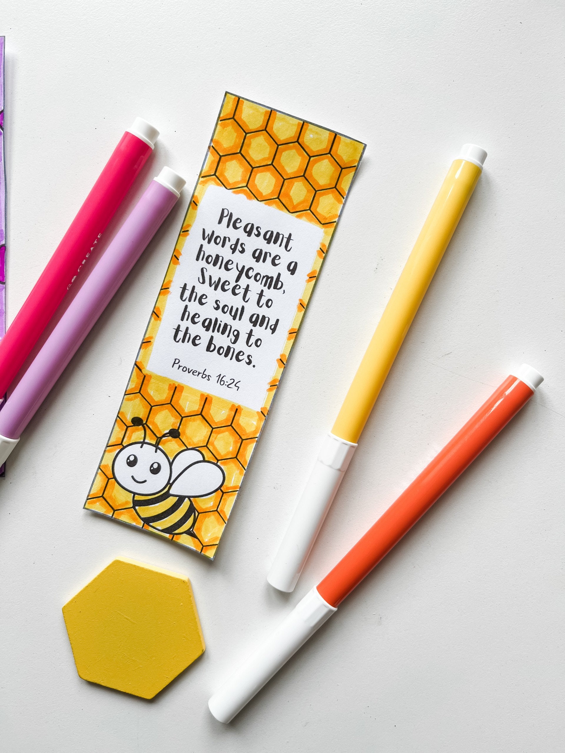 Bible Verse Coloring Bookmarks for Kids, Bible Verse Printable Activity ...