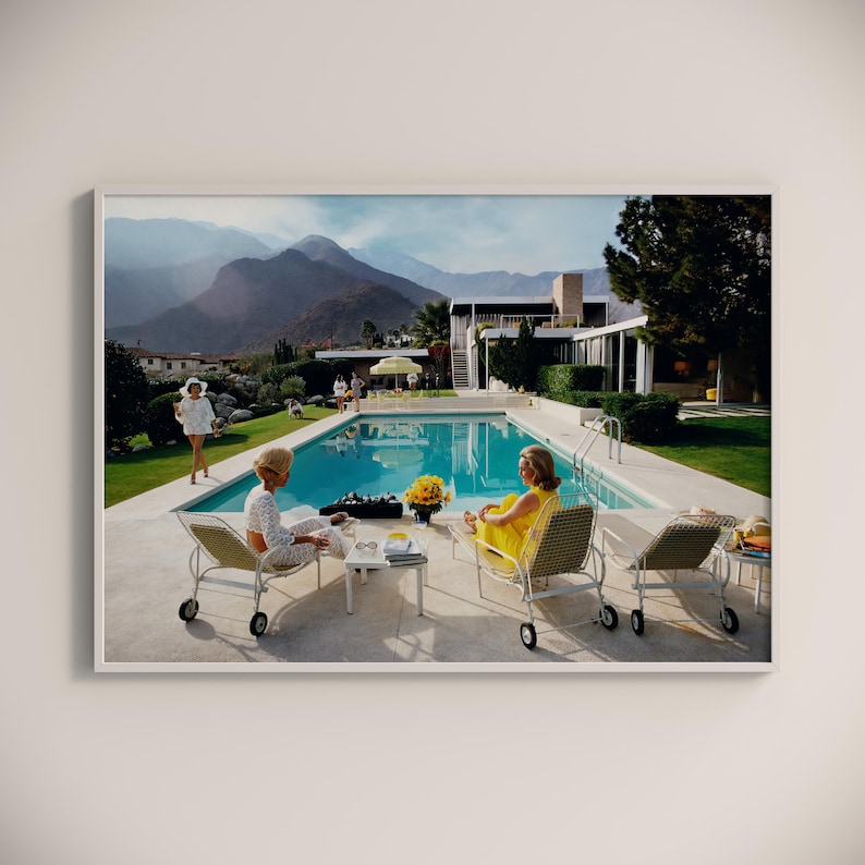 Slim Aarons Poolside Gossip Print Poster , Vintage Photography Print ...