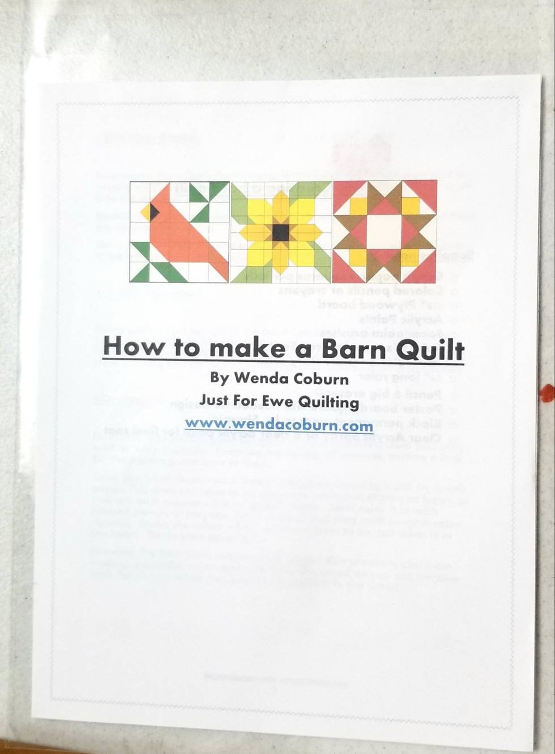Barn Quilt Pattern & Instructions Spinning Stars and Stripes Barn Quilt ...
