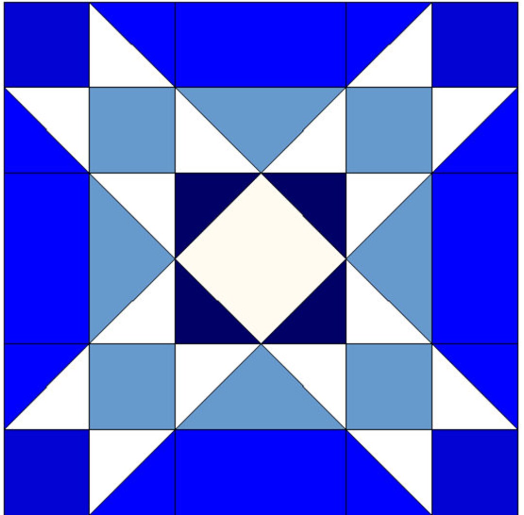 Downloadable PDF Amish Star Barn Quilt Pattern & Instructions - Etsy