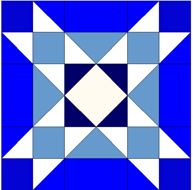 Barn Quilt Downloadable PDF Pattern: Amish Star Barn Quilt ...