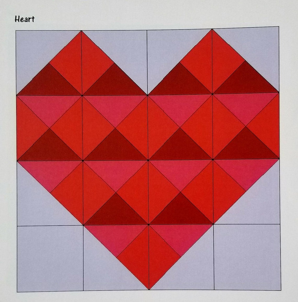 Heart Barn Quilt PATTERN | Etsy