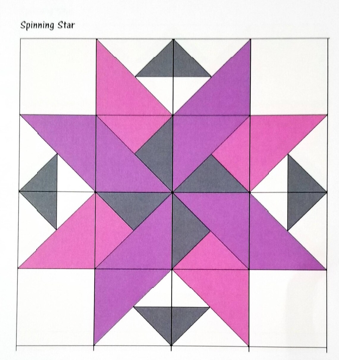 Spinning Star Barn Quilt PATTERN - Etsy