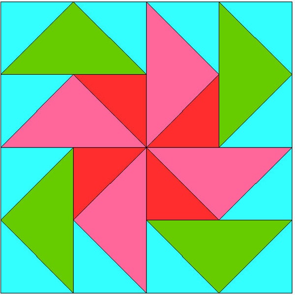 Pinwheel Star Barn Quilt Pattern - Etsy
