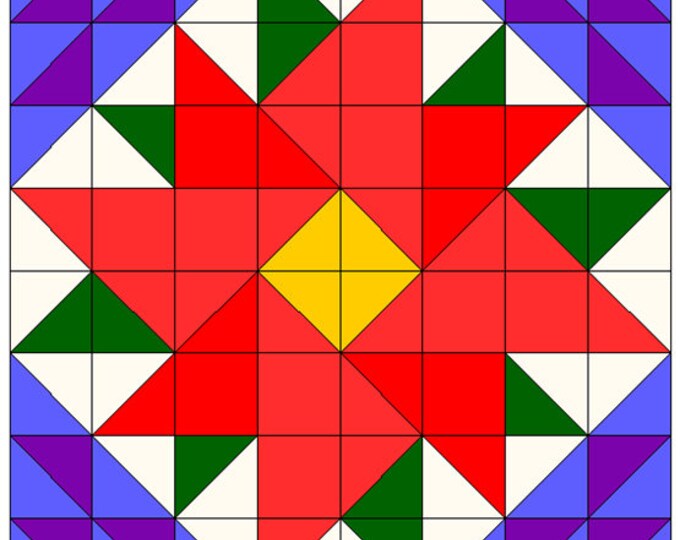 Carolina Lily Barn Quilt PATTERN - Etsy