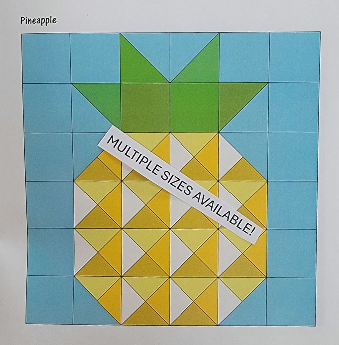 Barn Quilt Downloadable PDF Pattern & Instructions: Pineapple - Etsy