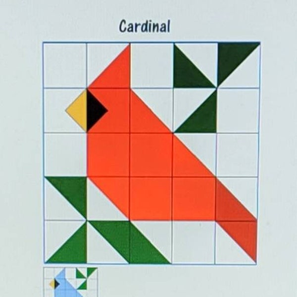 Cardinal Quilt Block - Etsy