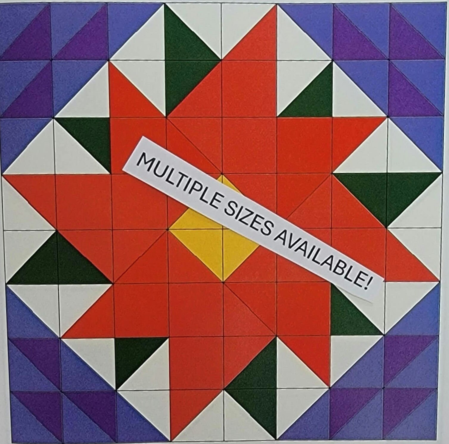 Barn Quilt Downloadable PDF Pattern & Instructions: Double Aster - Etsy