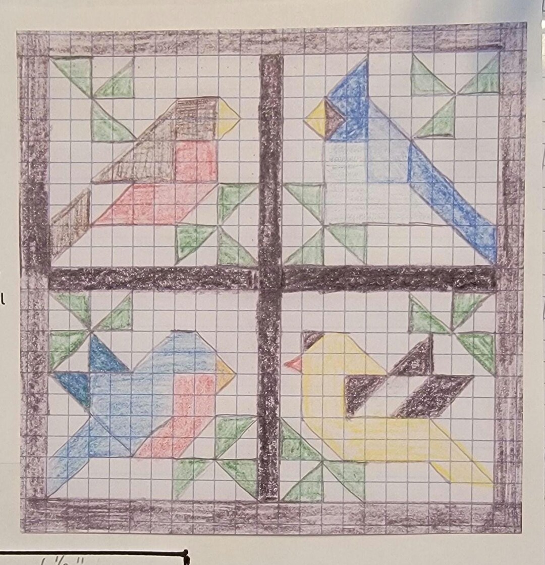 4 BIRDS Barn Quilt Pattern - Etsy