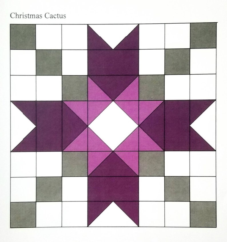 Christmas Cactus Barn Quilt PATTERN - Etsy