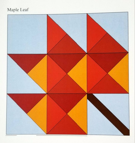 Maple Leaf Barn Quilt PATTERN - Etsy