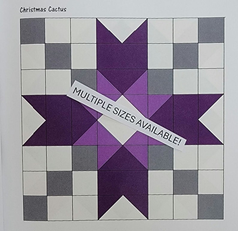 Barn Quilt Downloadable PDF Pattern & Instructions Christmas Cactus - Etsy