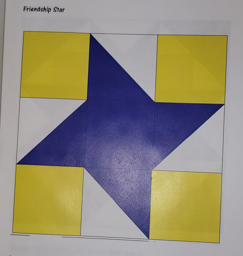 Barn Quilt Downloadable PDF Pattern With Instructions : Friendship Star ...