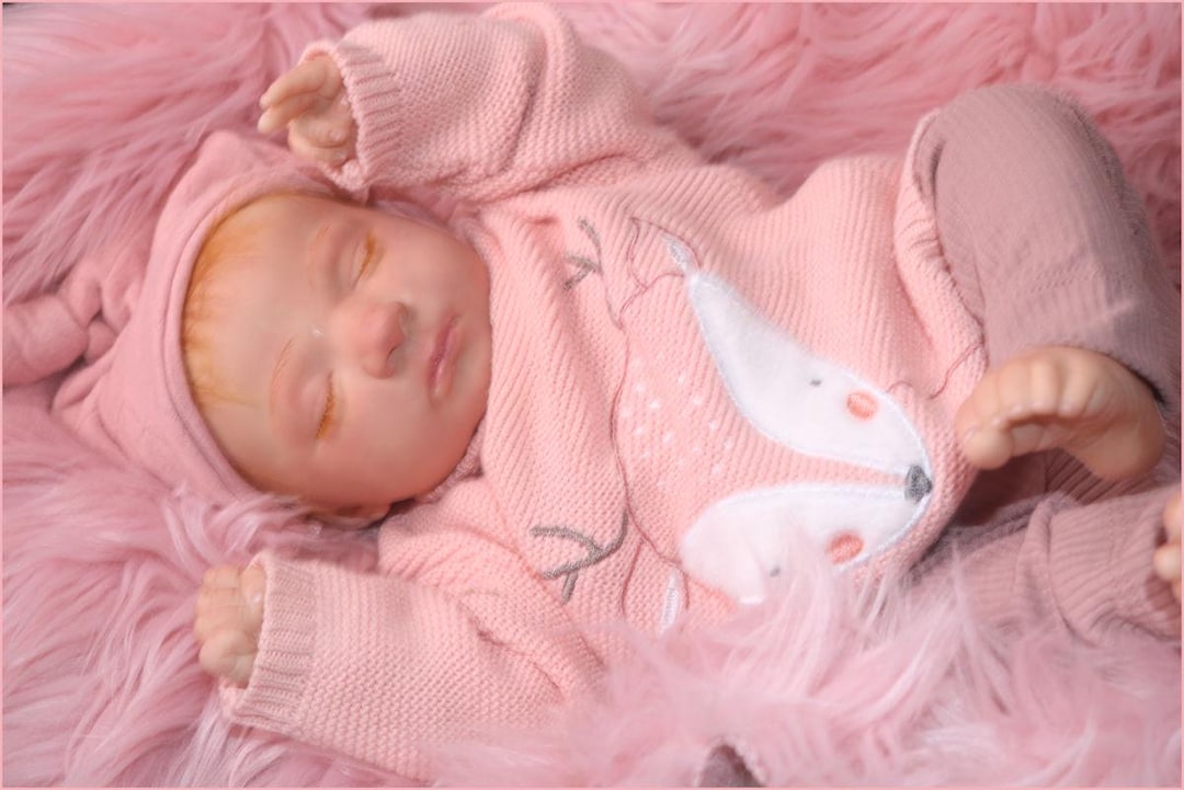 Anna Carol ~ Reborn "asleep Carol~ 19 1/2 Inch Baby Doll With Red Hair ...