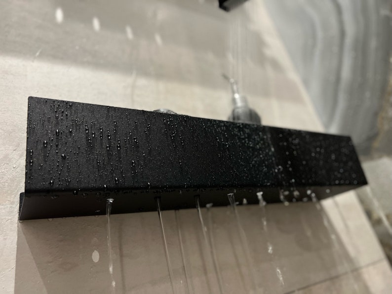 Black Floating Shelf. Stainless Steel Wall Mounted Shelf. Modern Shelf ...