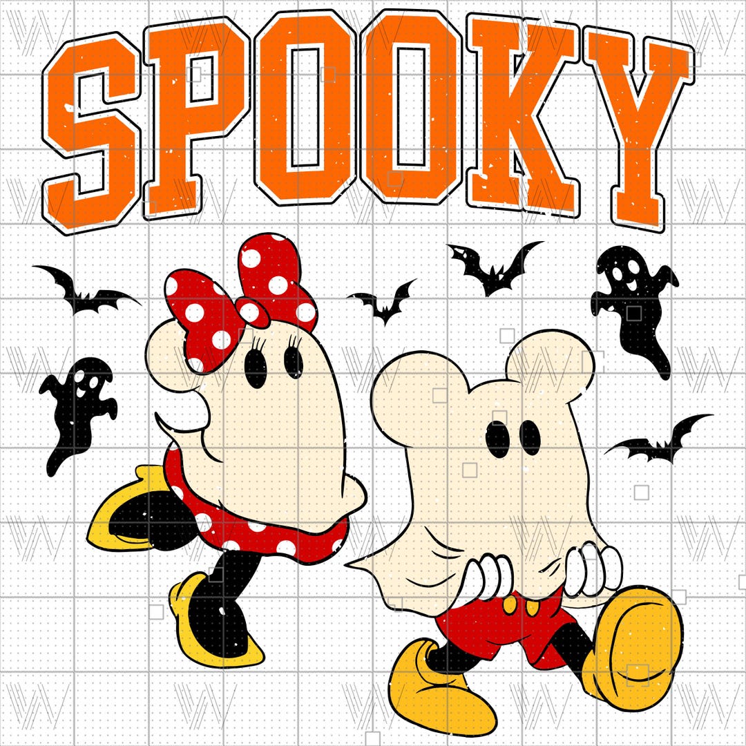 Spooky Mouse and Friends SVG PNG, Spooky Halloween Svg, Ghost Mouse Png ...
