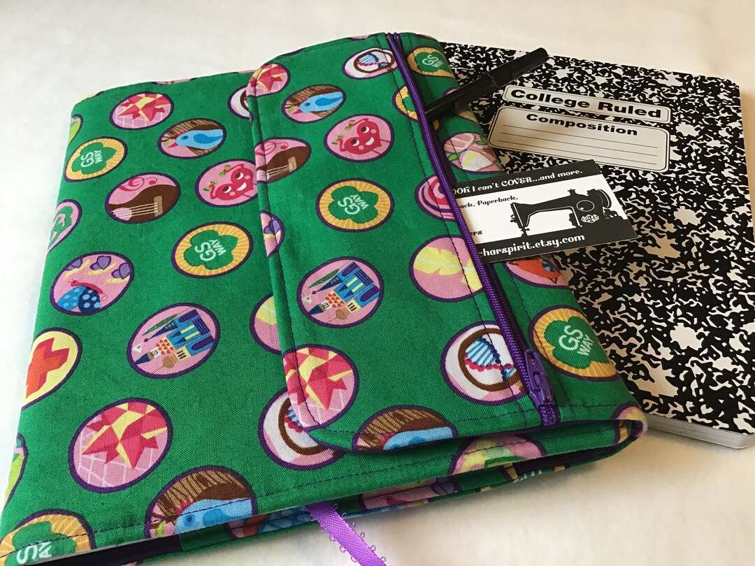 Girl Scouts Composition Notebook Cover, Zipper Pocket for Writing ...