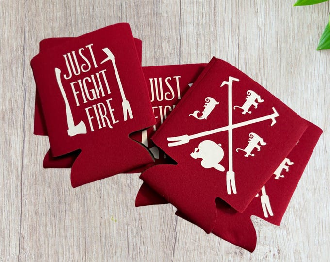 Firefighter, Firefighter Gift, Groomsman Gift, Can Cooler, Firehose ...