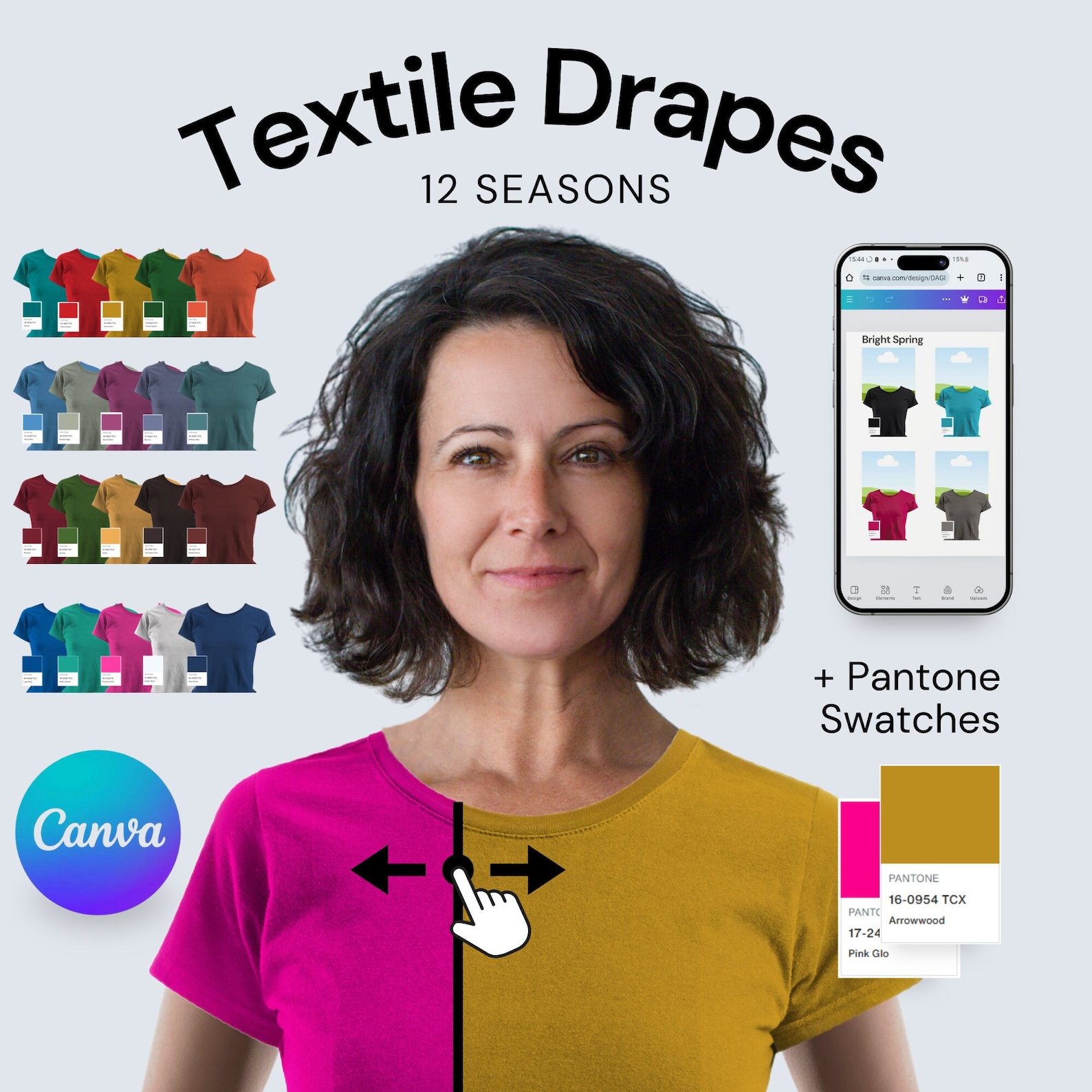 Color Analysis Drapes for Canva: 12 Seasons (digital Download) - Etsy