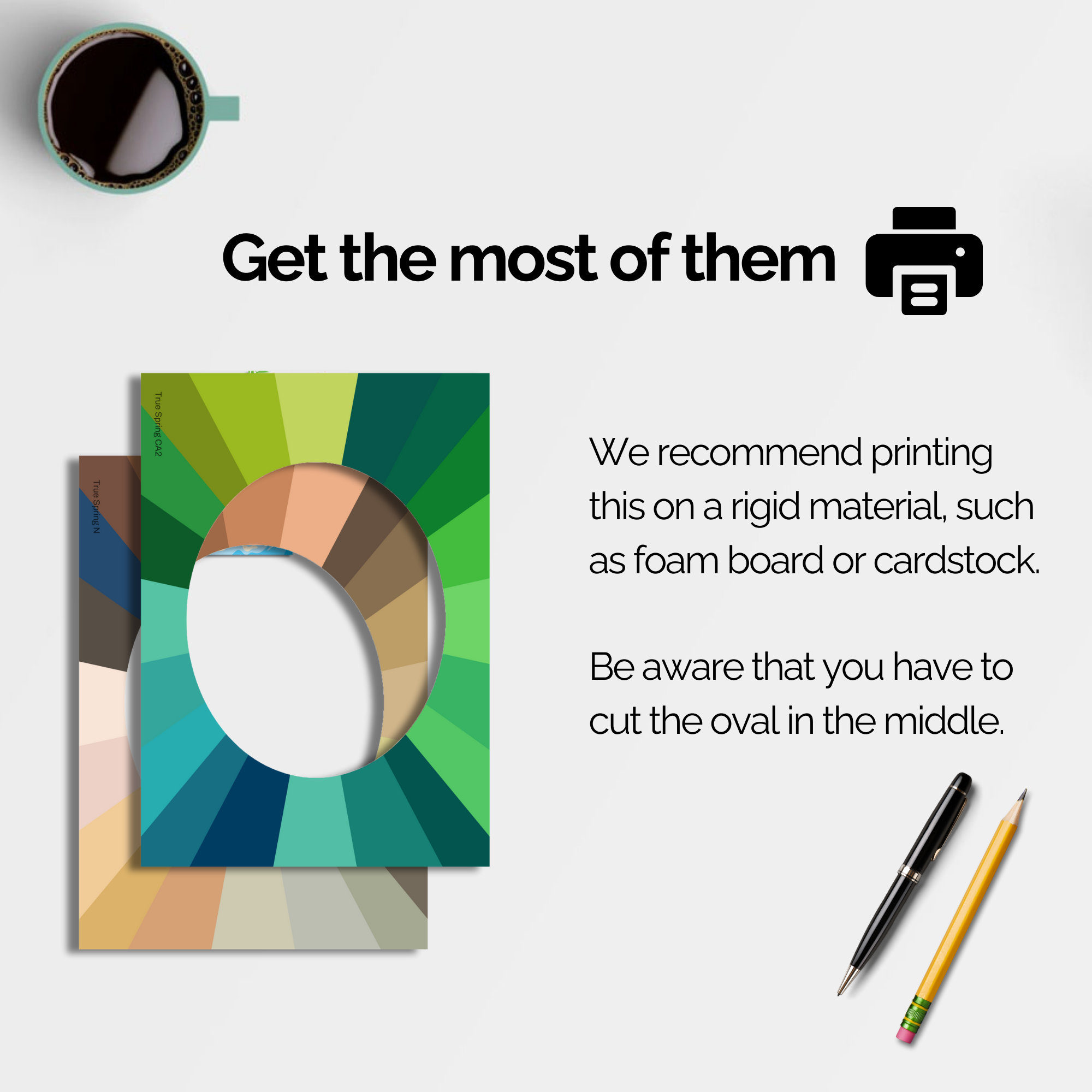 Color Analysis Editable Template Face Frame | Canva Template | DIY Face ...
