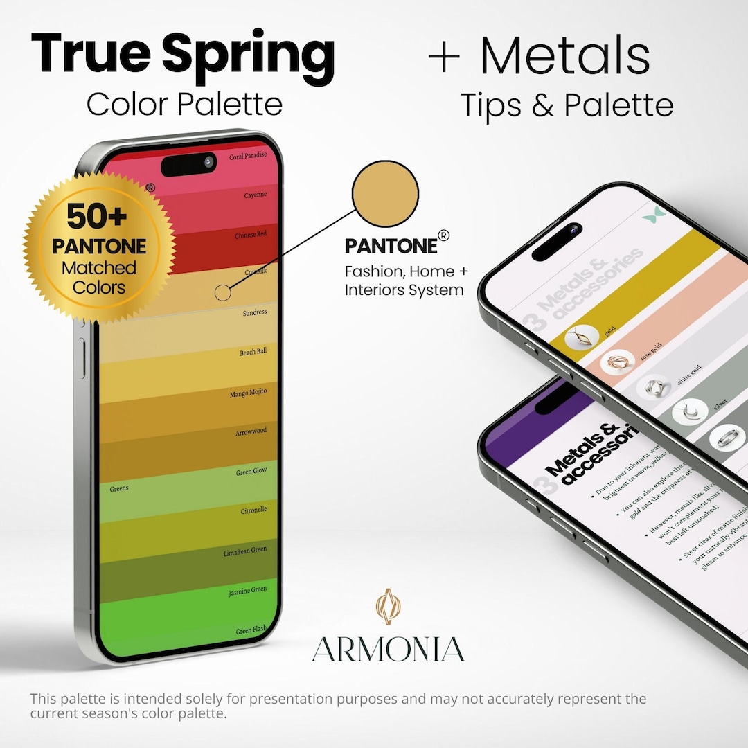 True Spring Color Palette for Shopping + Metals | Color Analysis ...