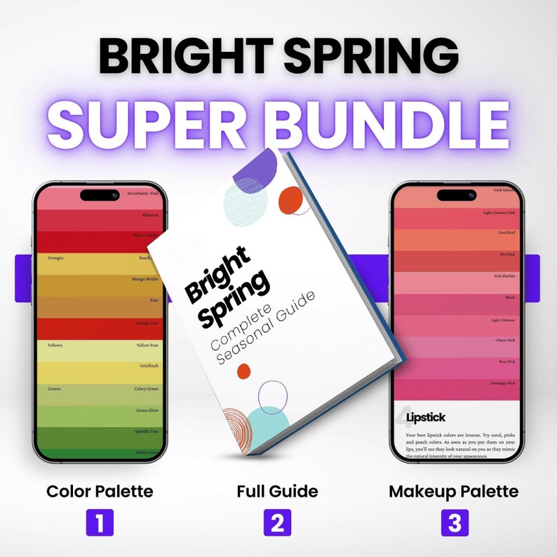 Bright Spring Color Palette Set | Includes Makeup + Full Seasonal Guide ...