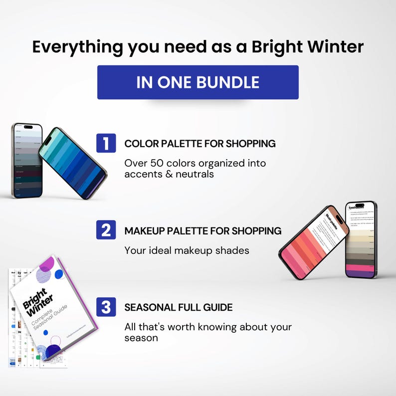 Bright Winter Color Palette Set | Includes Makeup + Full Seasonal Guide ...