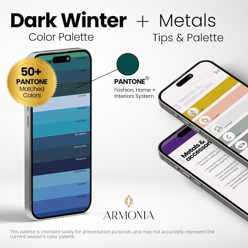 Dark Winter Color Palette: Wardrobe Guide + Metal Shades (digital ...